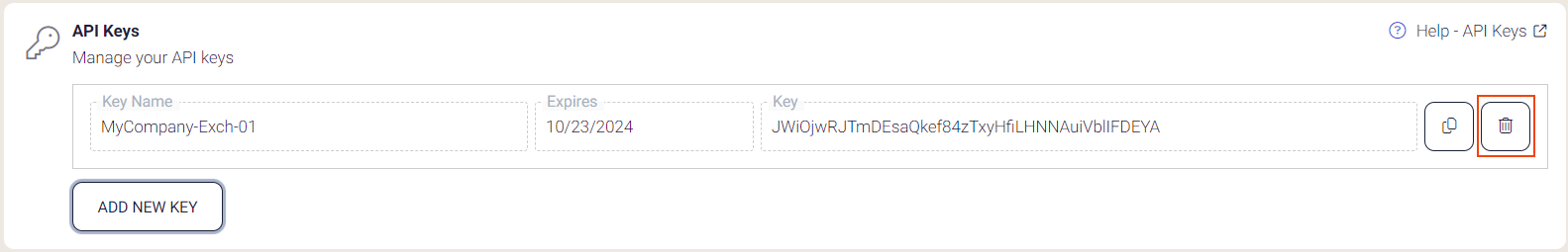 API Keys – Exclaimer Knowledge Base